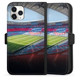 DeinDesign iPhone 11 Pro Handy Klapph&uuml;lle Handyh&uuml;lle aus Kunst Leder schwarz Flip Case Fcb Fc Bayern M&uuml;nchen Stadium Sideflip mit Lasche