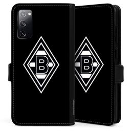 DeinDesign Galaxy S20 Handy Klapph&uuml;lle Handyh&uuml;lle aus Kunst Leder schwarz Flip Case Coat Of Arms Gladbach Borussia M&ouml;nchengladbach Sideflip mit Lasche
