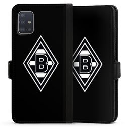DeinDesign Galaxy A51 Handy Klapph&uuml;lle Handyh&uuml;lle aus Kunst Leder schwarz Flip Case Borussia M&ouml;nchengladbach Gladbach Coat Of Arms Sideflip mit Lasche