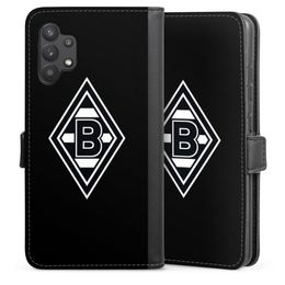 DeinDesign Galaxy A32 4G Handy Klapph&uuml;lle Handyh&uuml;lle aus Kunst Leder schwarz Flip Case Borussia M&ouml;nchengladbach Gladbach Coat Of Arms Sideflip mit Lasche
