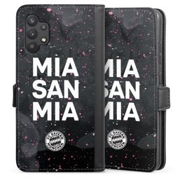 DeinDesign Galaxy A32 4G Handy Klapph&uuml;lle Handyh&uuml;lle aus Kunst Leder schwarz Flip Case Mia San Mia Girl Style Fc Bayern M&uuml;nchen Sideflip mit Lasche