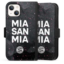 DeinDesign Galaxy A51 Handy Klapph&uuml;lle Handyh&uuml;lle aus Kunst Leder schwarz Flip Case Mia San Mia Girl Style Fc Bayern M&uuml;nchen Sideflip mit Lasche