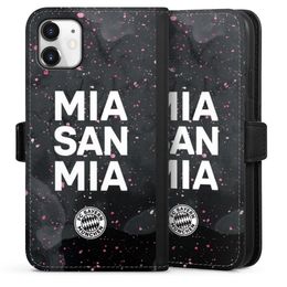 DeinDesign iPhone 11 Handy Klapph&uuml;lle Handyh&uuml;lle aus Kunst Leder schwarz Flip Case Mia San Mia Girl Style Fc Bayern M&uuml;nchen Sideflip mit Lasche
