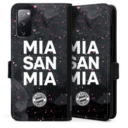 DeinDesign Galaxy S20 Handy Klapph&uuml;lle Handyh&uuml;lle aus Kunst Leder schwarz Flip Case Mia San Mia Girl Style Fc Bayern M&uuml;nchen Sideflip mit Lasche