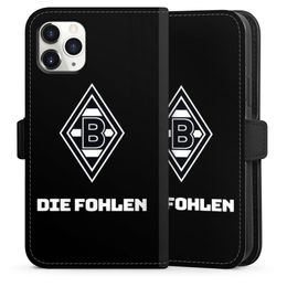 DeinDesign iPhone 11 Pro Handy Klapph&uuml;lle Handyh&uuml;lle aus Kunst Leder schwarz Flip Case Die Fohlen Gladbach Borussia M&ouml;nchengladbach Sideflip mit Lasche