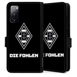 DeinDesign Galaxy S20 Handy Klapph&uuml;lle Handyh&uuml;lle aus Kunst Leder schwarz Flip Case Die Fohlen Gladbach Borussia M&ouml;nchengladbach Sideflip mit Lasche