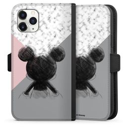 DeinDesign iPhone 11 Pro Handy Klapph&uuml;lle Handyh&uuml;lle aus Kunst Leder schwarz Flip Case Marble Disney Mickey Mouse Sideflip mit Lasche