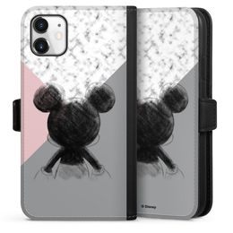 DeinDesign iPhone 11 Handy Klapph&uuml;lle Handyh&uuml;lle aus Kunst Leder schwarz Flip Case Marble Disney Mickey Mouse Sideflip mit Lasche