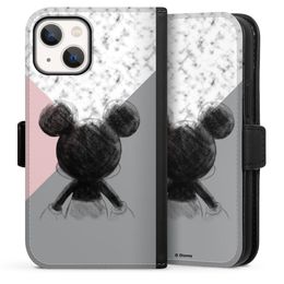 DeinDesign Galaxy A51 Handy Klapph&uuml;lle Handyh&uuml;lle aus Kunst Leder schwarz Flip Case Marble Disney Mickey Mouse Sideflip mit Lasche