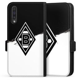 DeinDesign Galaxy A50 Handy Klapph&uuml;lle Handyh&uuml;lle aus Kunst Leder schwarz Flip Case Bmg Borussia M&ouml;nchengladbach Gladbach Sideflip mit Lasche