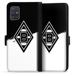 DeinDesign Galaxy A51 Handy Klapph&uuml;lle Handyh&uuml;lle aus Kunst Leder schwarz Flip Case Bmg Borussia M&ouml;nchengladbach Gladbach Sideflip mit Lasche