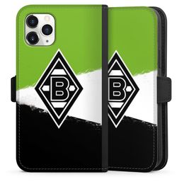 DeinDesign iPhone 11 Pro Handy Klapph&uuml;lle Handyh&uuml;lle aus Kunst Leder schwarz Flip Case Borussia M&ouml;nchengladbach Bmg Official Licensed Product Sideflip mit Lasche