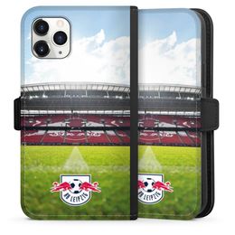 DeinDesign iPhone 11 Pro Handy Klapph&uuml;lle Handyh&uuml;lle aus Kunst Leder schwarz Flip Case Stadium Rb Leipzig Official Licensed Product Sideflip mit Lasche