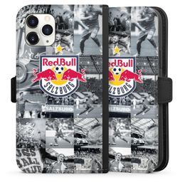 DeinDesign iPhone 11 Pro Handy Klapph&uuml;lle Handyh&uuml;lle aus Kunst Leder schwarz Flip Case Salzburg Red Bull Fc Red Bull Salzburg Sideflip mit Lasche