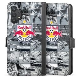 DeinDesign Galaxy A32 4G Handy Klapph&uuml;lle Handyh&uuml;lle aus Kunst Leder schwarz Flip Case Salzburg Red Bull Fc Red Bull Salzburg Sideflip mit Lasche