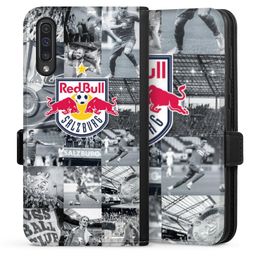 DeinDesign Galaxy A50 Handy Klapph&uuml;lle Handyh&uuml;lle aus Kunst Leder schwarz Flip Case Salzburg Red Bull Fc Red Bull Salzburg Sideflip mit Lasche