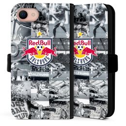DeinDesign iPhone 16e Handy Klapph&uuml;lle Handyh&uuml;lle aus Kunst Leder schwarz Flip Case Salzburg Red Bull Fc Red Bull Salzburg Sideflip mit Lasche