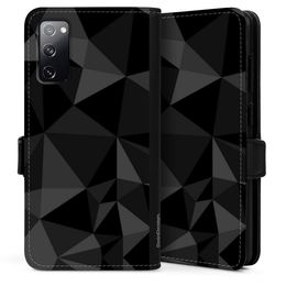 DeinDesign Galaxy S20 Handy Klapph&uuml;lle Handyh&uuml;lle aus Kunst Leder schwarz Flip Case Muster Geometric Abstract Sideflip mit Lasche