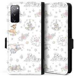 DeinDesign Galaxy S20 Handy Klapph&uuml;lle Handyh&uuml;lle aus Kunst Leder schwarz Flip Case Bambi Disney Dumbo Sideflip mit Lasche