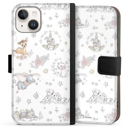DeinDesign iPhone 14 Handy Klapph&uuml;lle Handyh&uuml;lle aus Kunst Leder schwarz Flip Case Disney Dumbo Bambi Sideflip mit Lasche