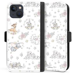 DeinDesign iPhone 13 Handy Klapph&uuml;lle Handyh&uuml;lle aus Kunst Leder schwarz Flip Case Disney Dumbo Bambi Sideflip mit Lasche