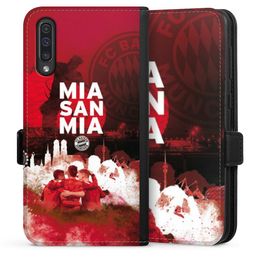 DeinDesign Galaxy A50 Handy Klapph&uuml;lle Handyh&uuml;lle aus Kunst Leder schwarz Flip Case Mia San Mia Fcb Fc Bayern M&uuml;nchen Sideflip mit Lasche