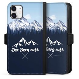 DeinDesign iPhone 11 Handy Klapph&uuml;lle Handyh&uuml;lle aus Kunst Leder schwarz Flip Case Wanderlust Sky Mountain Sideflip mit Lasche
