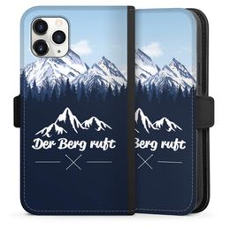DeinDesign iPhone 11 Pro Handy Klapph&uuml;lle Handyh&uuml;lle aus Kunst Leder schwarz Flip Case Wanderlust Sky Mountain Sideflip mit Lasche