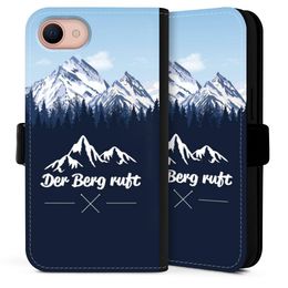 DeinDesign iPhone 16e Handy Klapph&uuml;lle Handyh&uuml;lle aus Kunst Leder schwarz Flip Case Wanderlust Sky Mountain Sideflip mit Lasche