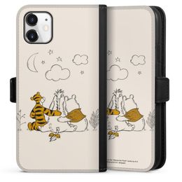 DeinDesign iPhone 11 Handy Klapph&uuml;lle Handyh&uuml;lle aus Kunst Leder schwarz Flip Case Disney Winnie The Pooh Official Licensed Product Sideflip mit Lasche