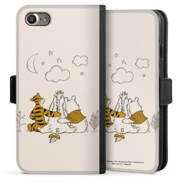 DeinDesign iPhone SE (2022) Handy Klapph&uuml;lle Handyh&uuml;lle aus Kunst Leder schwarz Flip Case Disney Winnie The Pooh Official Licensed Product Sideflip mit Lasche