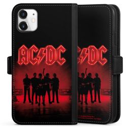 DeinDesign iPhone 11 Handy Klapph&uuml;lle Handyh&uuml;lle aus Kunst Leder schwarz Flip Case Band Acdc Official Licensed Product Sideflip mit Lasche