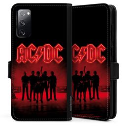 DeinDesign Galaxy S20 Handy Klapph&uuml;lle Handyh&uuml;lle aus Kunst Leder schwarz Flip Case Band Acdc Official Licensed Product Sideflip mit Lasche