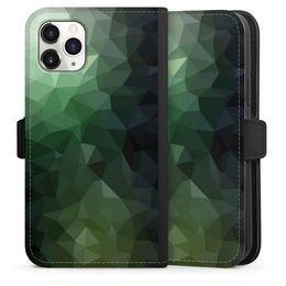 DeinDesign iPhone 11 Pro Handy Klapph&uuml;lle Handyh&uuml;lle aus Kunst Leder schwarz Flip Case Tarnmuster Geometric Mosaic Sideflip mit Lasche