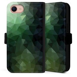 DeinDesign iPhone 16e Handy Klapph&uuml;lle Handyh&uuml;lle aus Kunst Leder schwarz Flip Case Tarnmuster Geometric Mosaic Sideflip mit Lasche