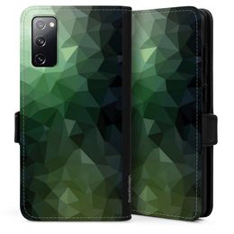 DeinDesign Galaxy S20 Handy Klapph&uuml;lle Handyh&uuml;lle aus Kunst Leder schwarz Flip Case Mosaic Geometric Tarnmuster Sideflip mit Lasche
