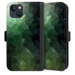 DeinDesign iPhone 13 Handy Klapph&uuml;lle Handyh&uuml;lle aus Kunst Leder schwarz Flip Case Tarnmuster Geometric Mosaic Sideflip mit Lasche