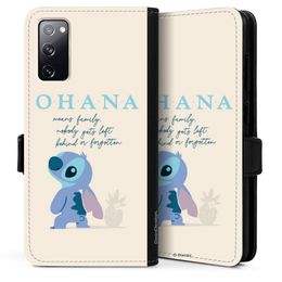 DeinDesign Galaxy S20 Handy Klapph&uuml;lle Handyh&uuml;lle aus Kunst Leder schwarz Flip Case Disney Official Licensed Product Lilo & Stitch Sideflip mit Lasche