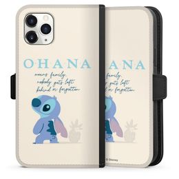 DeinDesign iPhone 11 Pro Handy Klapph&uuml;lle Handyh&uuml;lle aus Kunst Leder schwarz Flip Case Lilo & Stitch Disney Official Licensed Product Sideflip mit Lasche