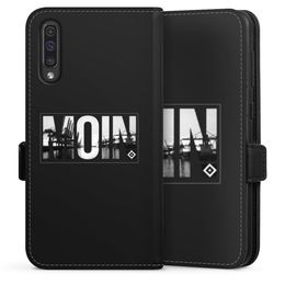 DeinDesign Galaxy A50 Handy Klapph&uuml;lle Handyh&uuml;lle aus Kunst Leder schwarz Flip Case Hamburger Sv Hsv Official Licensed Product Sideflip mit Lasche