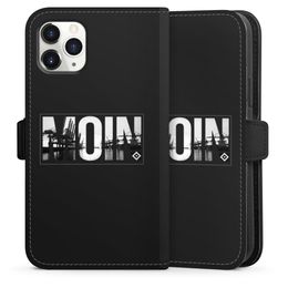 DeinDesign iPhone 11 Pro Handy Klapph&uuml;lle Handyh&uuml;lle aus Kunst Leder schwarz Flip Case Hamburger Sv Hsv Official Licensed Product Sideflip mit Lasche