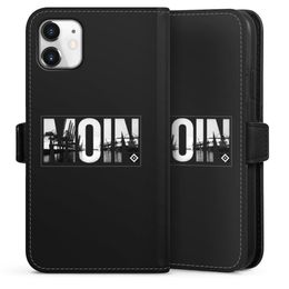 DeinDesign iPhone 11 Handy Klapph&uuml;lle Handyh&uuml;lle aus Kunst Leder schwarz Flip Case Hamburger Sv Hsv Official Licensed Product Sideflip mit Lasche