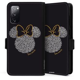 DeinDesign Galaxy S20 Handy Klapph&uuml;lle Handyh&uuml;lle aus Kunst Leder schwarz Flip Case Minnie Mouse Muster Disney Sideflip mit Lasche