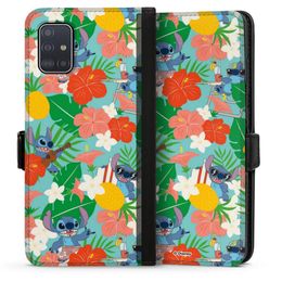 DeinDesign Galaxy A51 Handy Klapph&uuml;lle Handyh&uuml;lle aus Kunst Leder schwarz Flip Case Lilo & Stitch Movie Disney Sideflip mit Lasche