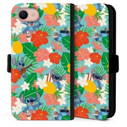 DeinDesign iPhone 16e Handy Klapph&uuml;lle Handyh&uuml;lle aus Kunst Leder schwarz Flip Case Lilo & Stitch Movie Disney Sideflip mit Lasche
