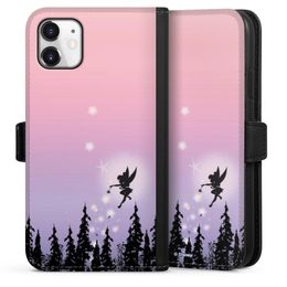DeinDesign iPhone 11 Handy Klapph&uuml;lle Handyh&uuml;lle aus Kunst Leder schwarz Flip Case Tinkerbells Official Licensed Product Disney Sideflip mit Lasche