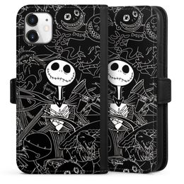 DeinDesign iPhone 11 Handy Klapph&uuml;lle Handyh&uuml;lle aus Kunst Leder schwarz Flip Case Disney Nightmare Before Christmas Halloween Sideflip mit Lasche