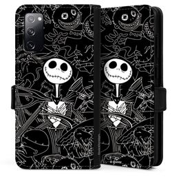 DeinDesign Galaxy S20 Handy Klapph&uuml;lle Handyh&uuml;lle aus Kunst Leder schwarz Flip Case Nightmare Before Christmas Halloween Disney Sideflip mit Lasche