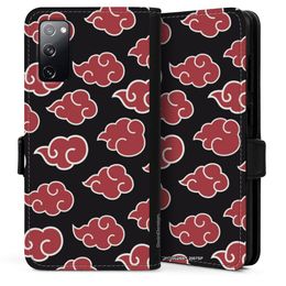 DeinDesign Galaxy S20 Handy Klapph&uuml;lle Handyh&uuml;lle aus Kunst Leder schwarz Flip Case Akatsuki Pattern Naruto Shippuden Sideflip mit Lasche