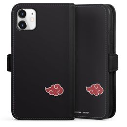 DeinDesign iPhone 11 Handy Klapph&uuml;lle Handyh&uuml;lle aus Kunst Leder schwarz Flip Case Naruto Shippuden Akatsuki Official Licensed Product Sideflip mit Lasche